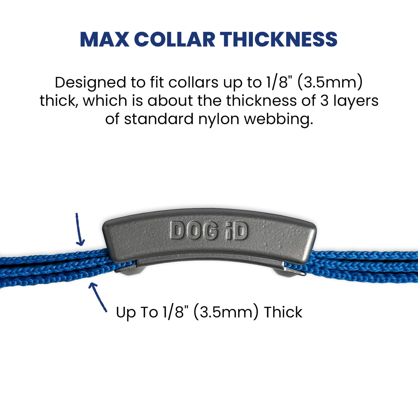 Dog iD - Custom Dog ID Tag Plate for Collars