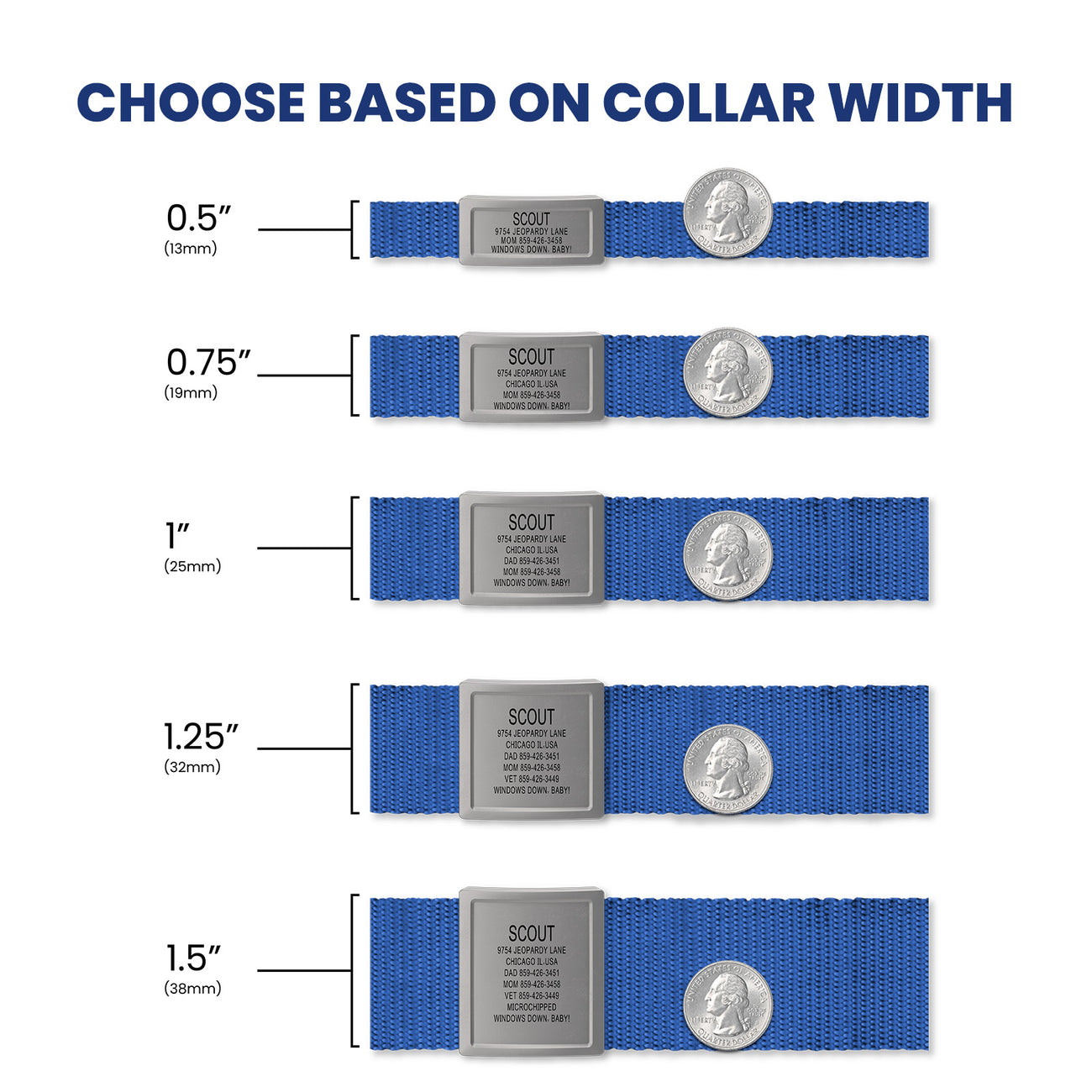 Dog iD - Custom Dog ID Tag Plate for Collars