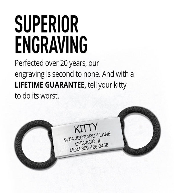 Cat iD - Custom Cat ID Tag Plate for Collars